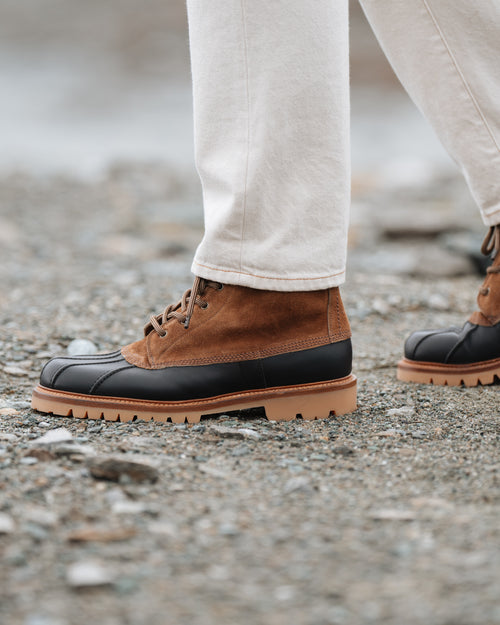 Velasca | Brown hiking boots in smooth and suede leather