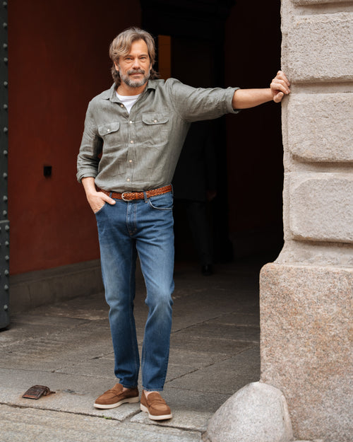 Velasca | Woven belt, handcrafted in real leather