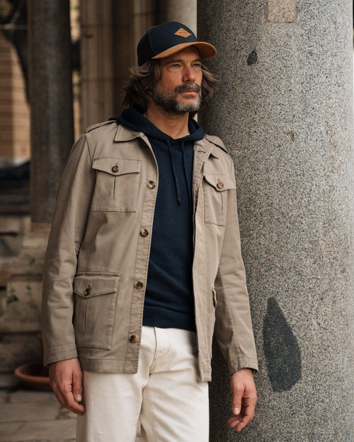 Unlined taupe field jacket, Made in Italy | Velasca