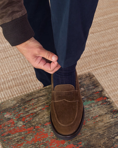 Velasca | Suede men’s loafers, made with care in Italy
