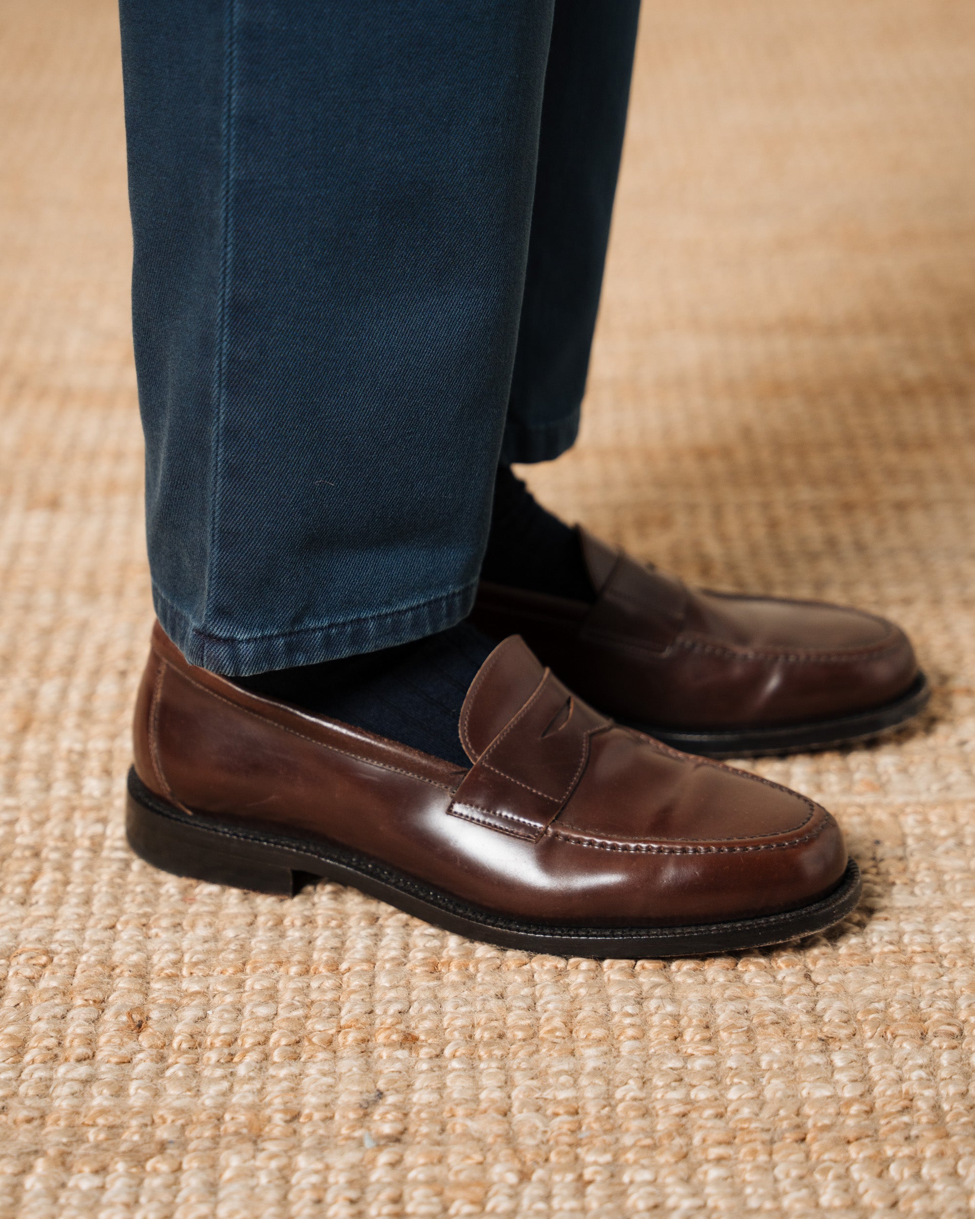 Made in Italy jeans, pure navy blue cotton denim | Velasca