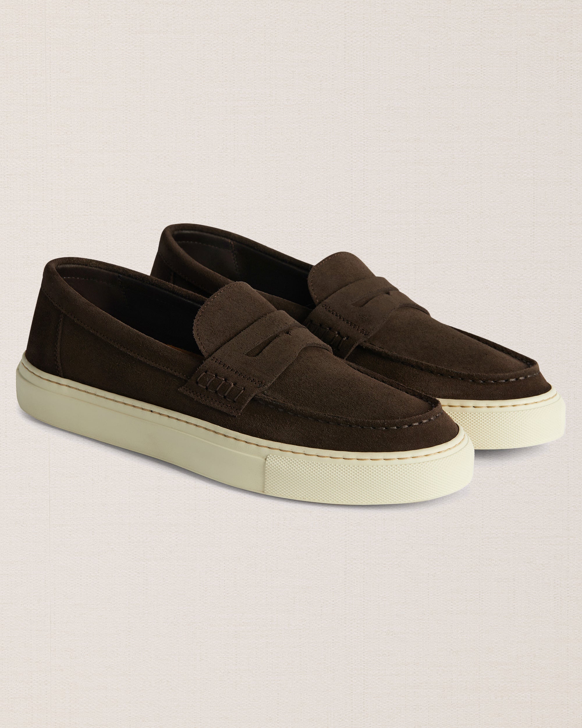 Velasca | Dark brown suede loafer with a sneaker-style sole