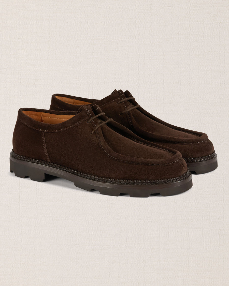 Authentic suede leather lace-up shoes, Made in Italy | Velasca