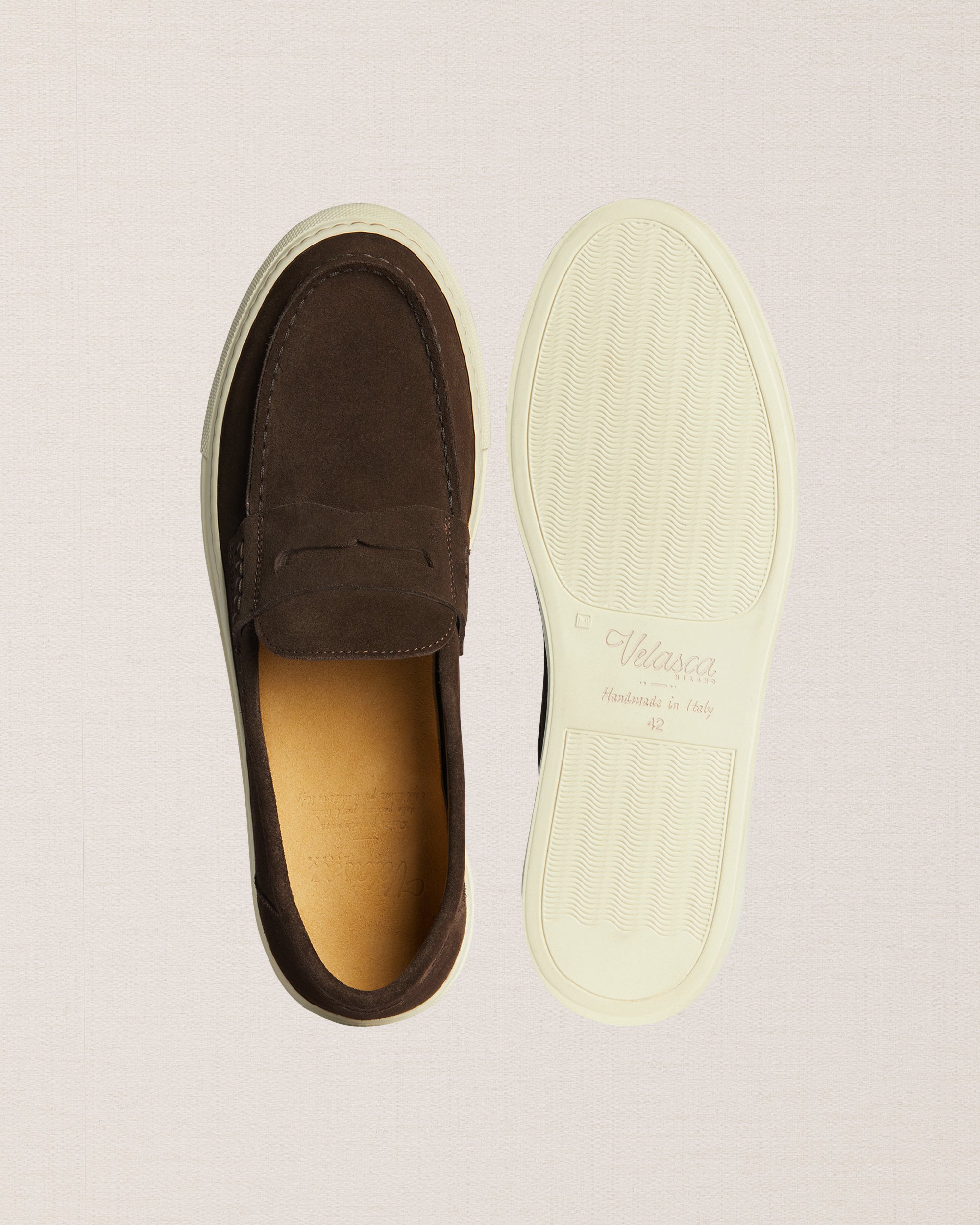 Velasca | Dark brown suede loafer with a sneaker-style sole