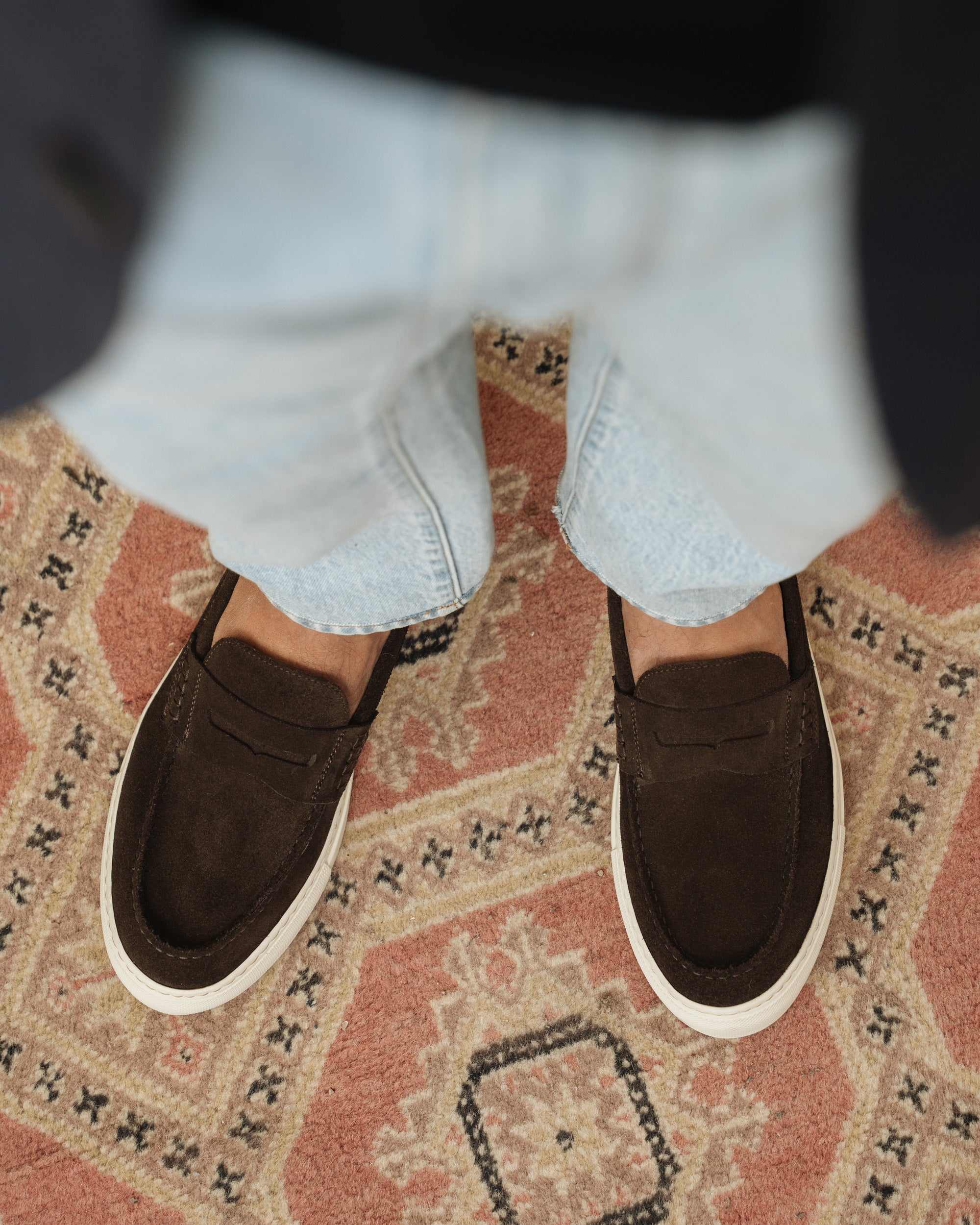 Velasca | Dark brown suede loafer with a sneaker-style sole