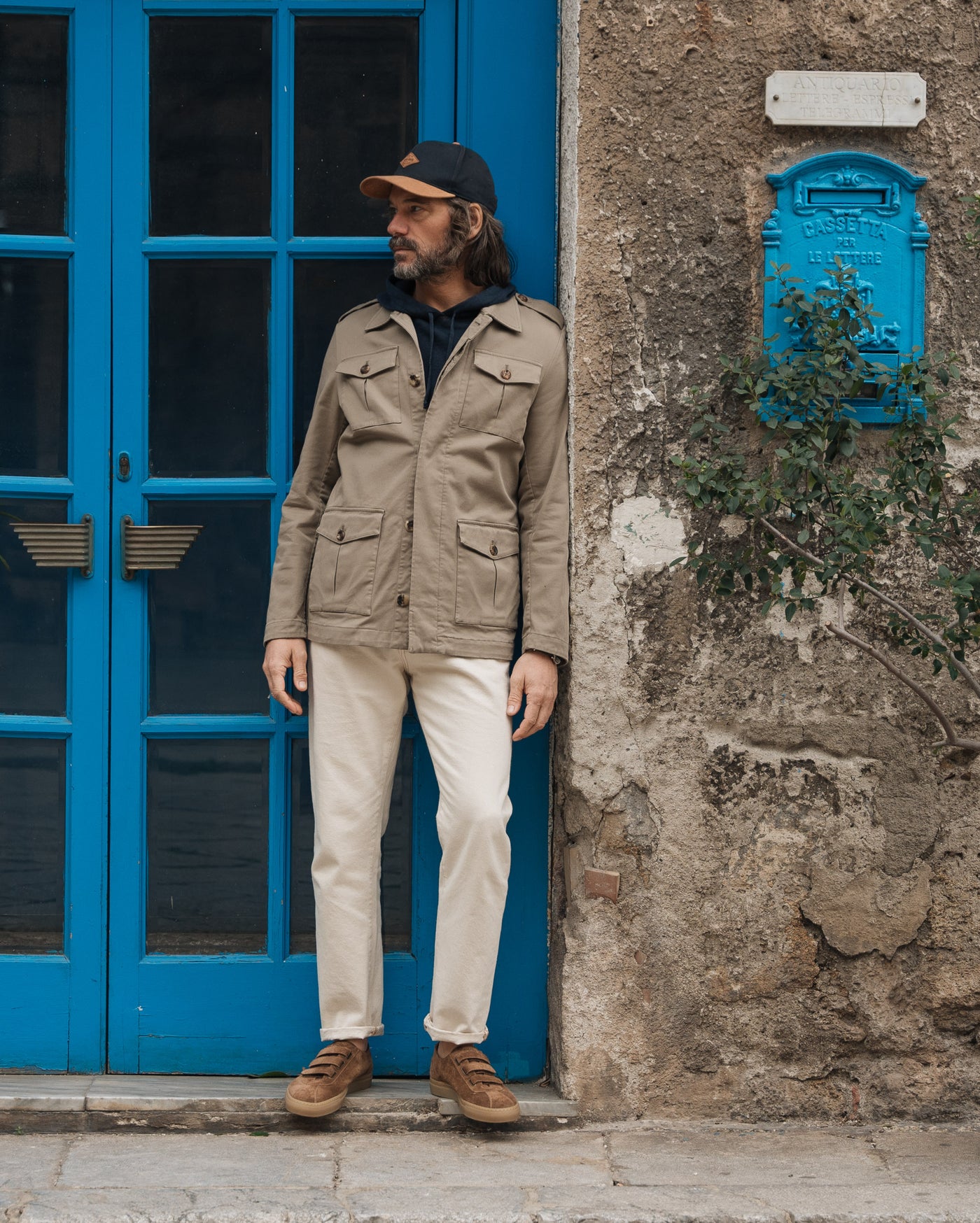 Velasca | Unlined taupe field jacket, made in Italy